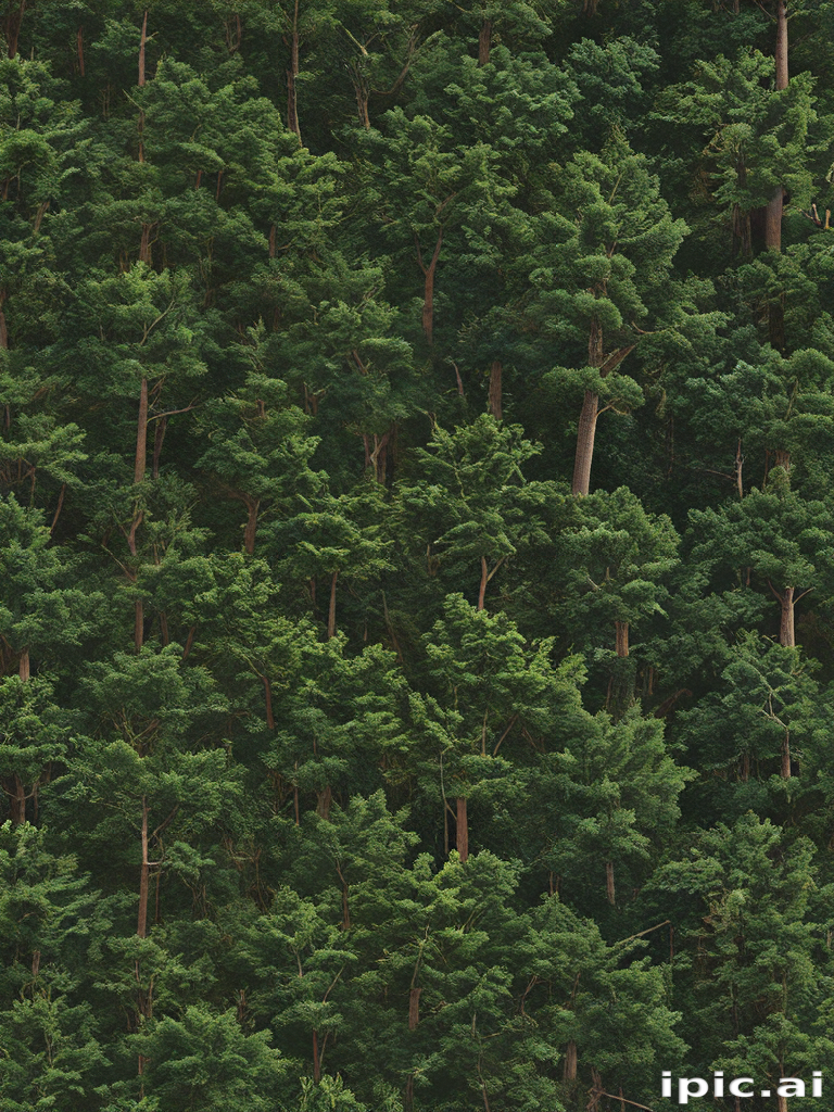 Vibrant Green Forest Canopy Filled with Lush Trees and Foliage