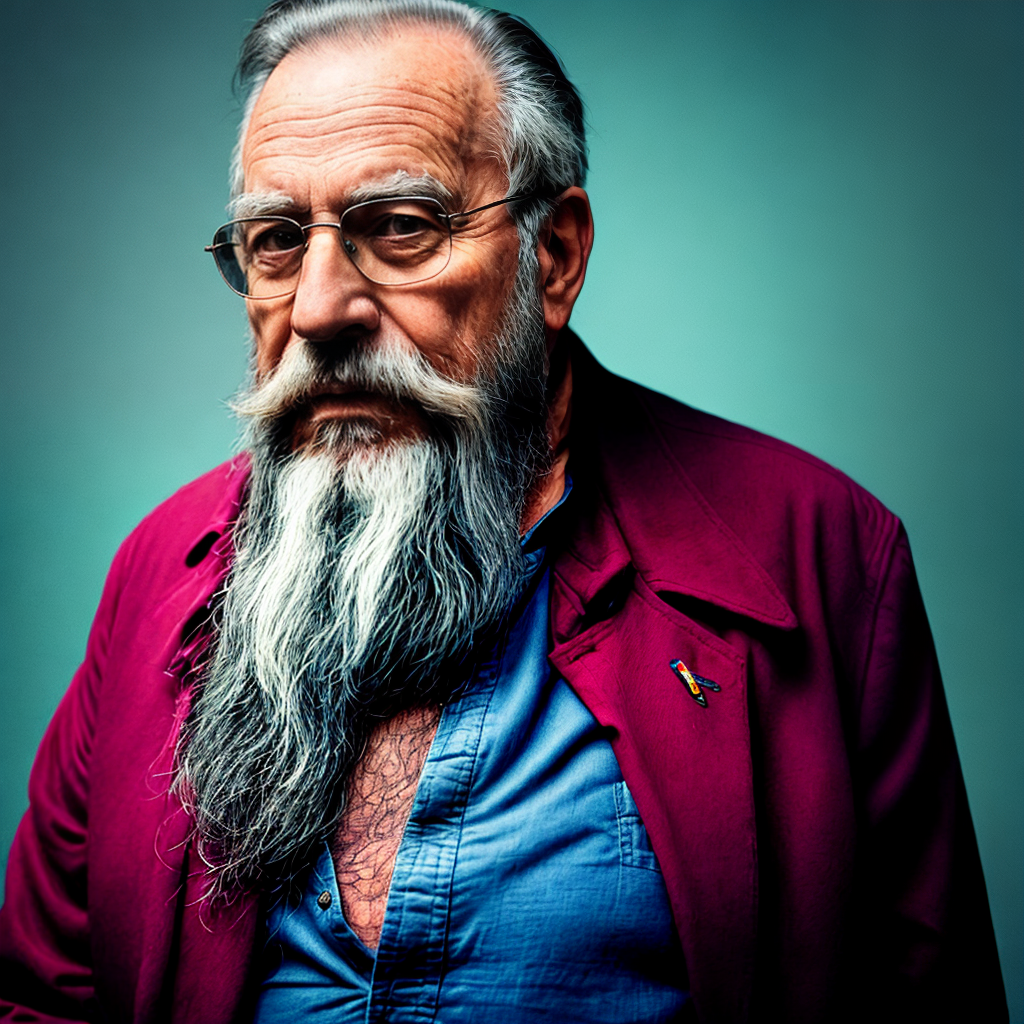 Portrait of an old bearded old man photography