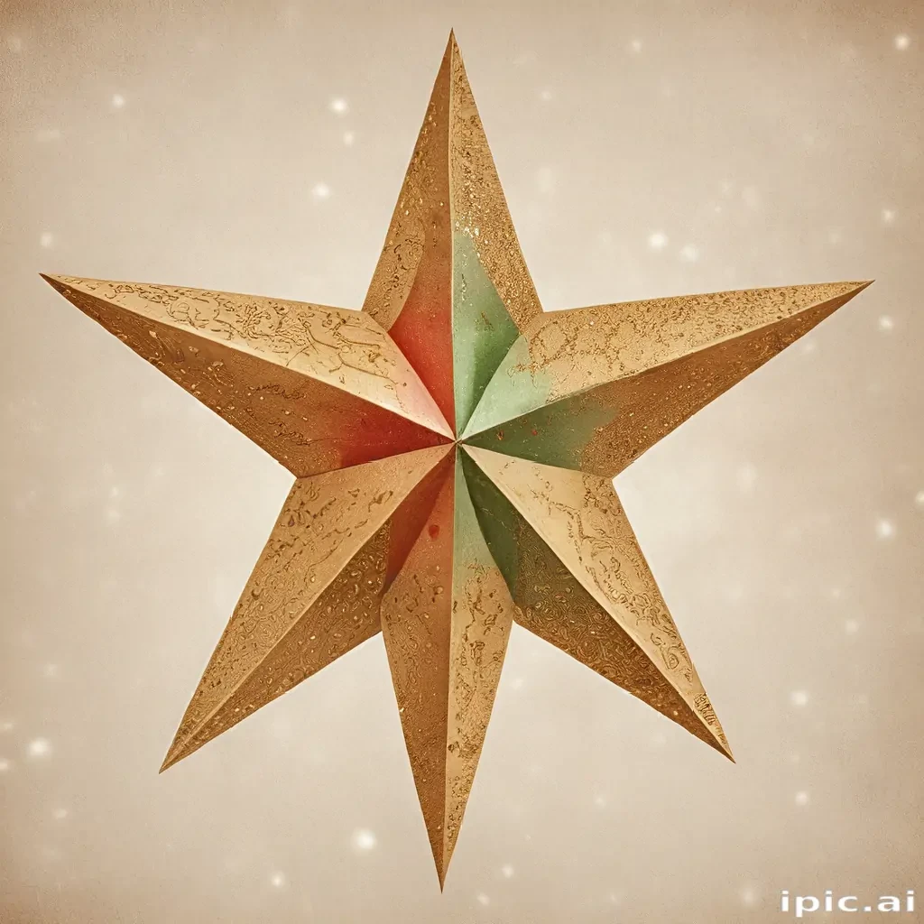 Beautifully Crafted Decorative Star with Intricate Patterns and Soft ...
