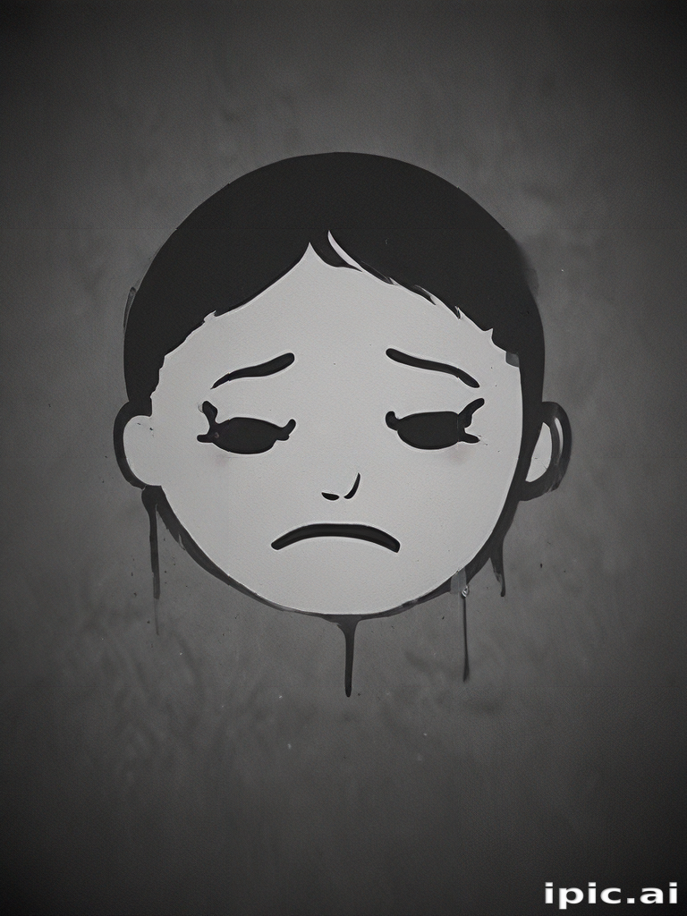 Melancholic Expression: A Heartfelt Depiction of Sadness and Reflection