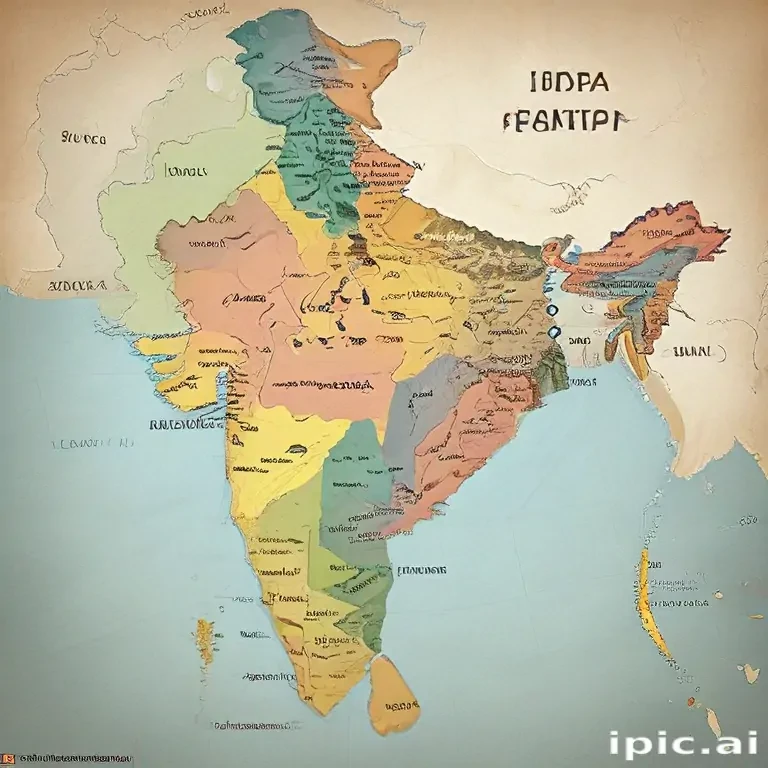 Detailed Map of India Highlighting Regional Languages and Cultural ...