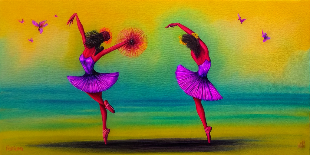 dancer and colors flower