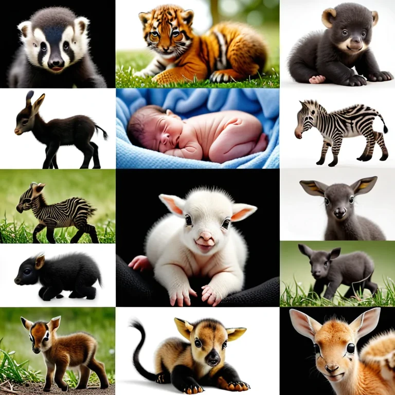 Adorable Baby Animals from Various Species Displaying Their Playful Nature