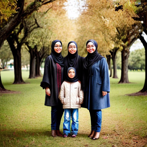 Malaysian hijab family