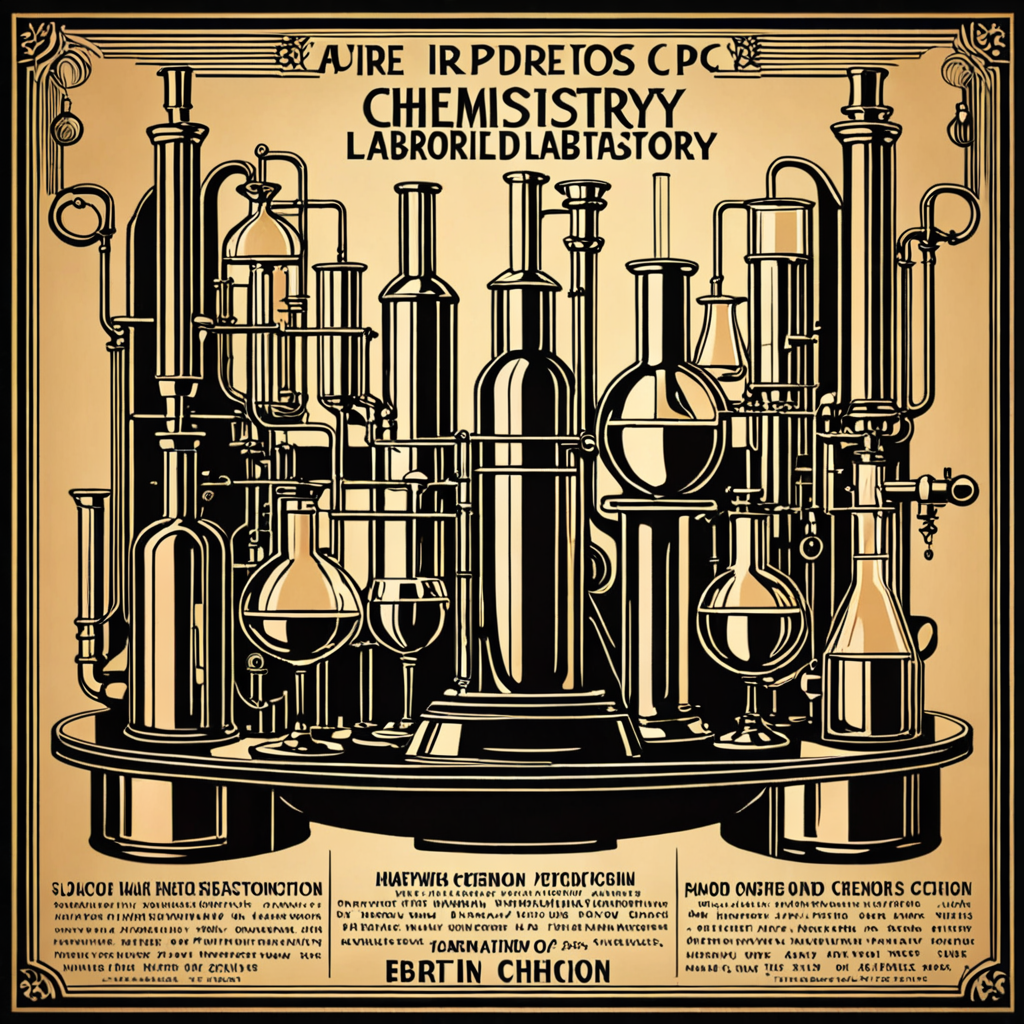art deco Alcohol Chemistry Laboratory poster