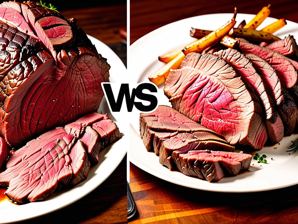 Juicy Roast Beef Versus Perfectly Seared Steak: A Culinary Showdown