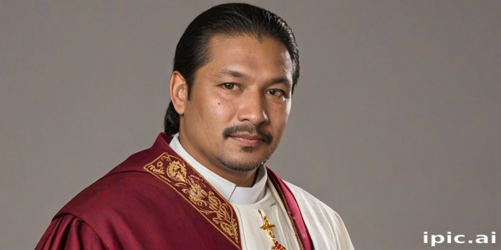 Portrait of a Confident Religious Leader in Traditional Attire with Grace