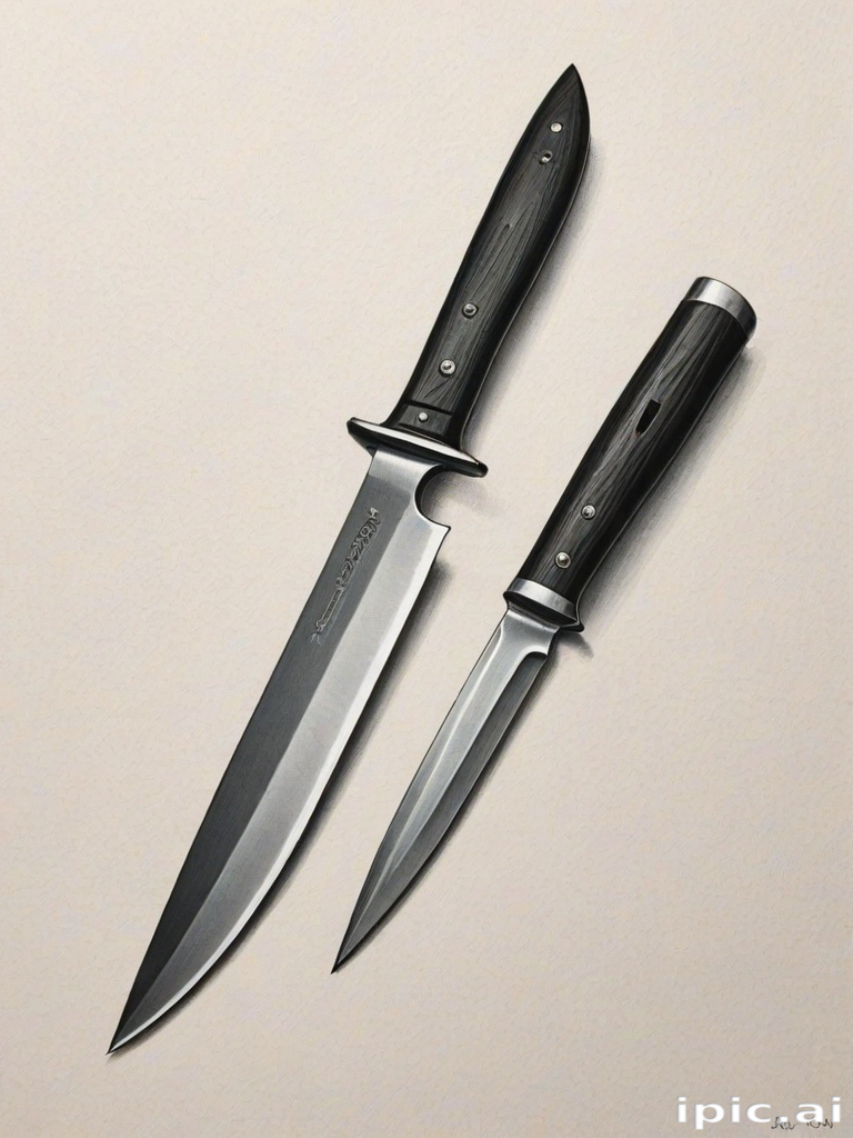 Two Elegant Kitchen Knives: A Chef's Essential Tools for Culinary Precision