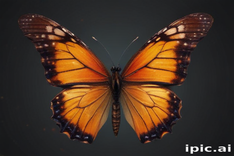 Stunning Close-Up of a Vibrant Monarch Butterfly with Intricate Patterns