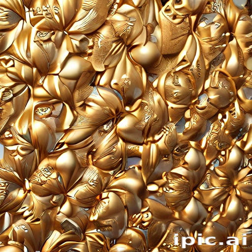 Intricate Golden Patterns Merging Faces in an Abstract Artistic Design
