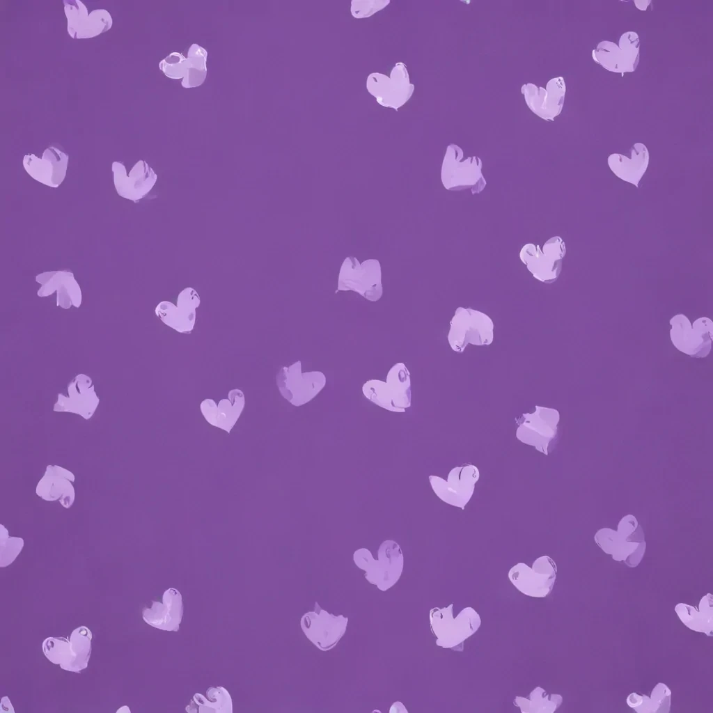 Delicate Purple Background with Whimsical Light Purple Hearts Scattered ...