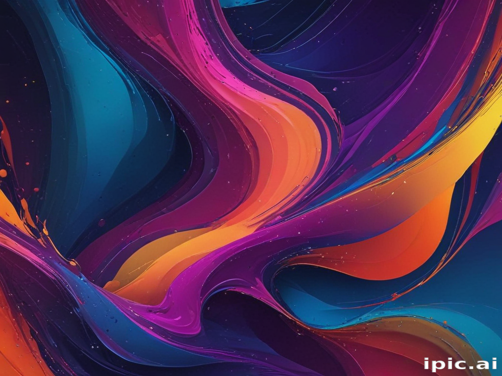 Vibrant Abstract Swirls of Color Flowing Together in Harmony and Motion