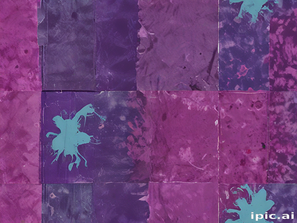 Abstract Colorful Textured Background with Purple and Turquoise Patterns