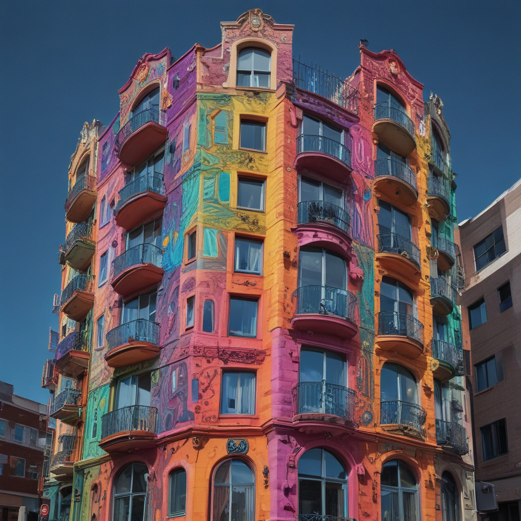 present psychedelic buildings beautifully