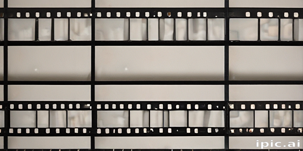 Vintage Film Strips Displaying Unexposed Frames Against a Neutral ...