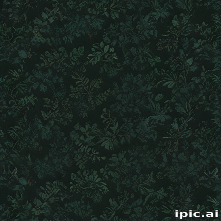 Rich Tapestry of Dark Green Foliage Unveiling Nature's Hidden Beauty