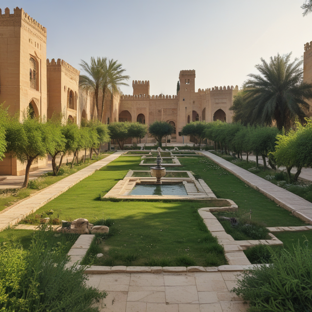 The large garden of Hamid bin Qahtaba perspective view