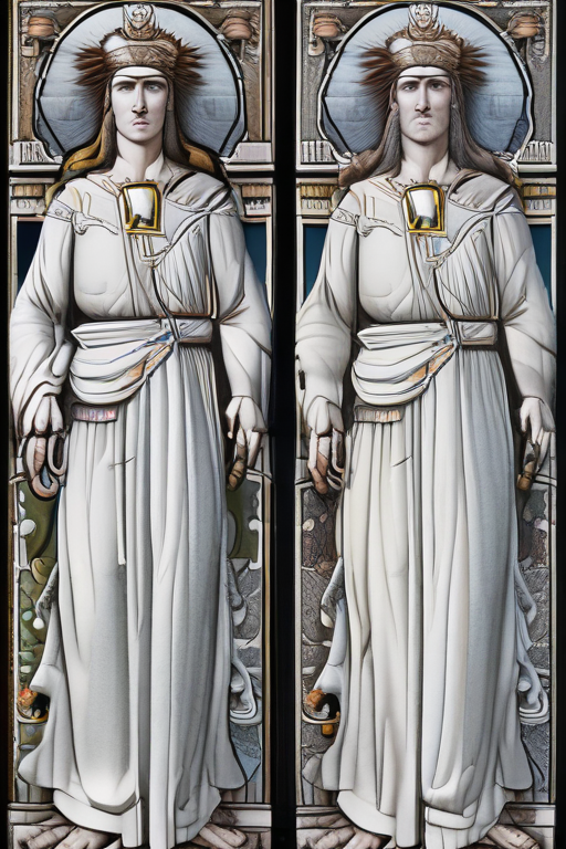 painting of Christus Rex in the style of Filipino Lippi