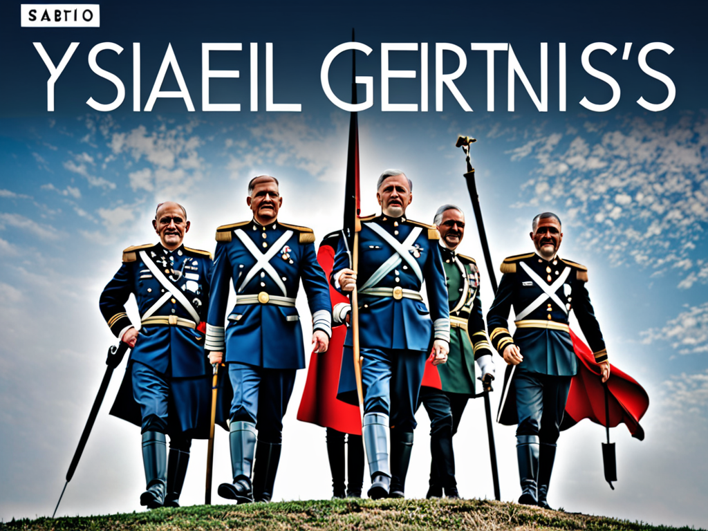 create an epic magazine cover featuring history's seven greatest generals