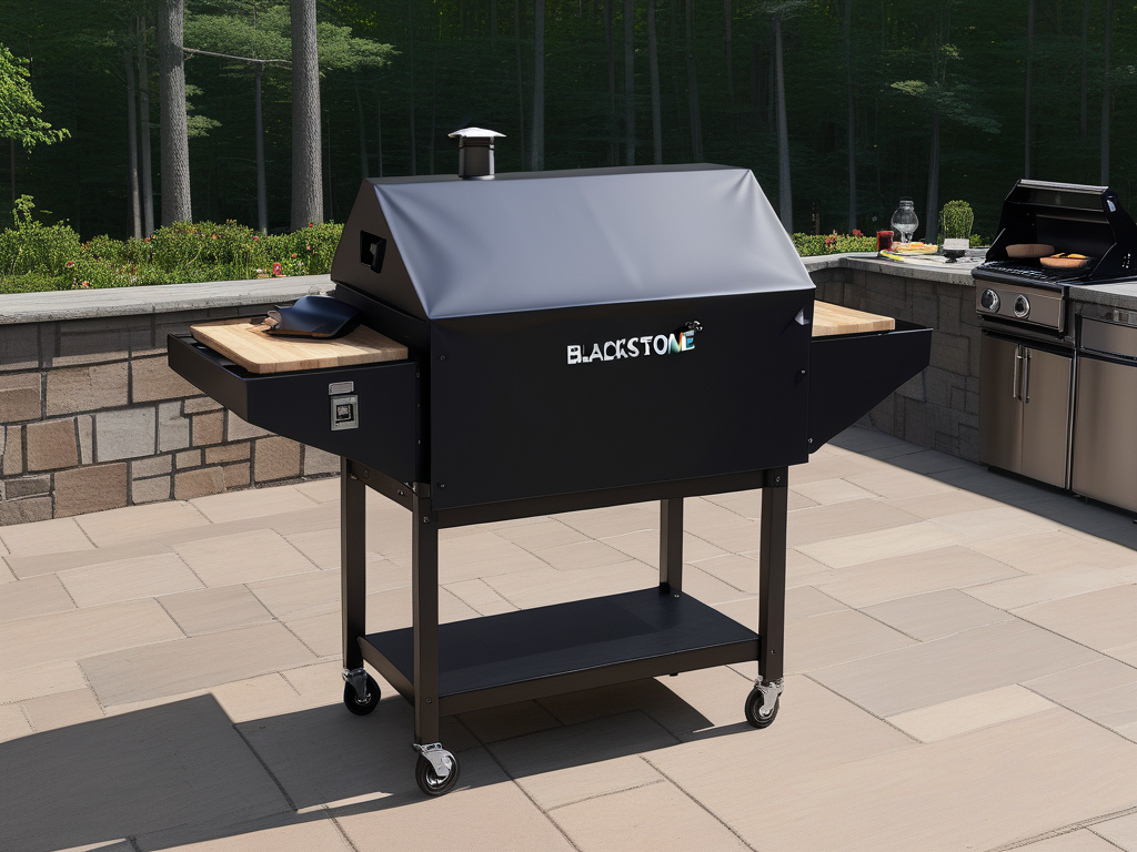 Modern Blackstone Grill Set Up for Outdoor Cooking and Barbecuing Fun