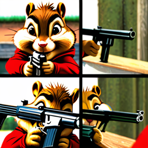 alvin seville the chipmunk with a gun