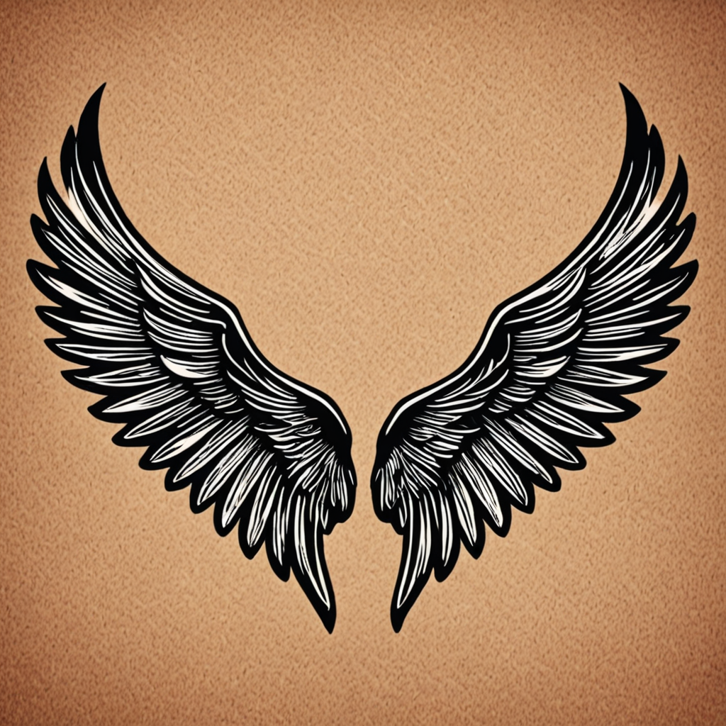 A legend with half devil half angel wing