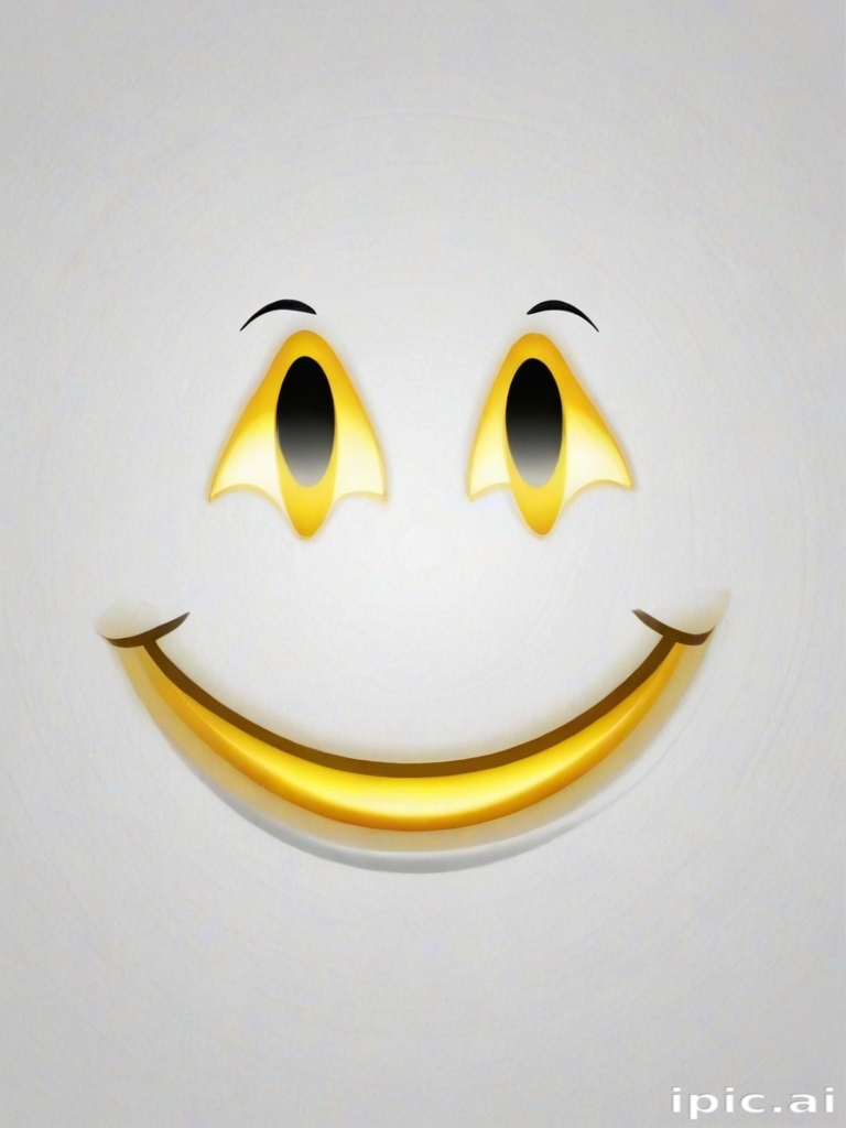 Cheerful Smiley Face with Bright Eyes and a Big Grinning Smile