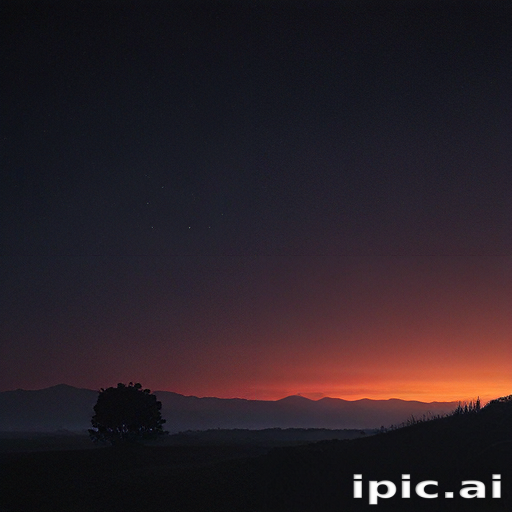 Serene Nightfall: A Beautiful Transition from Daylight to Twilight Skies
