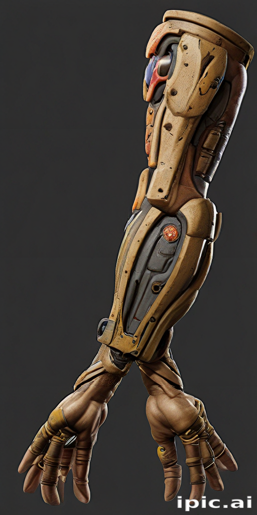 Futuristic Mechanical Arm Design Showcasing Advanced Robotics and Artistry