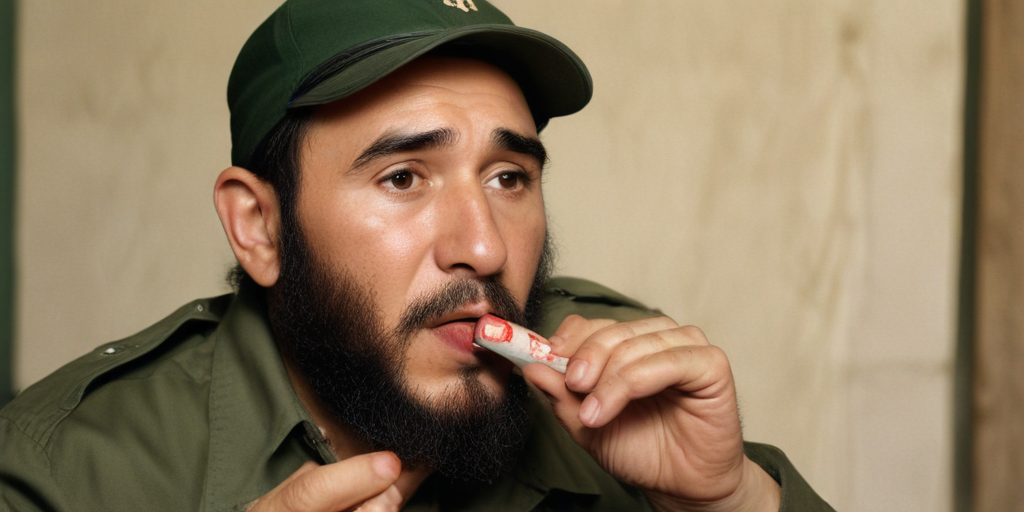 fidel castro sniffining coke