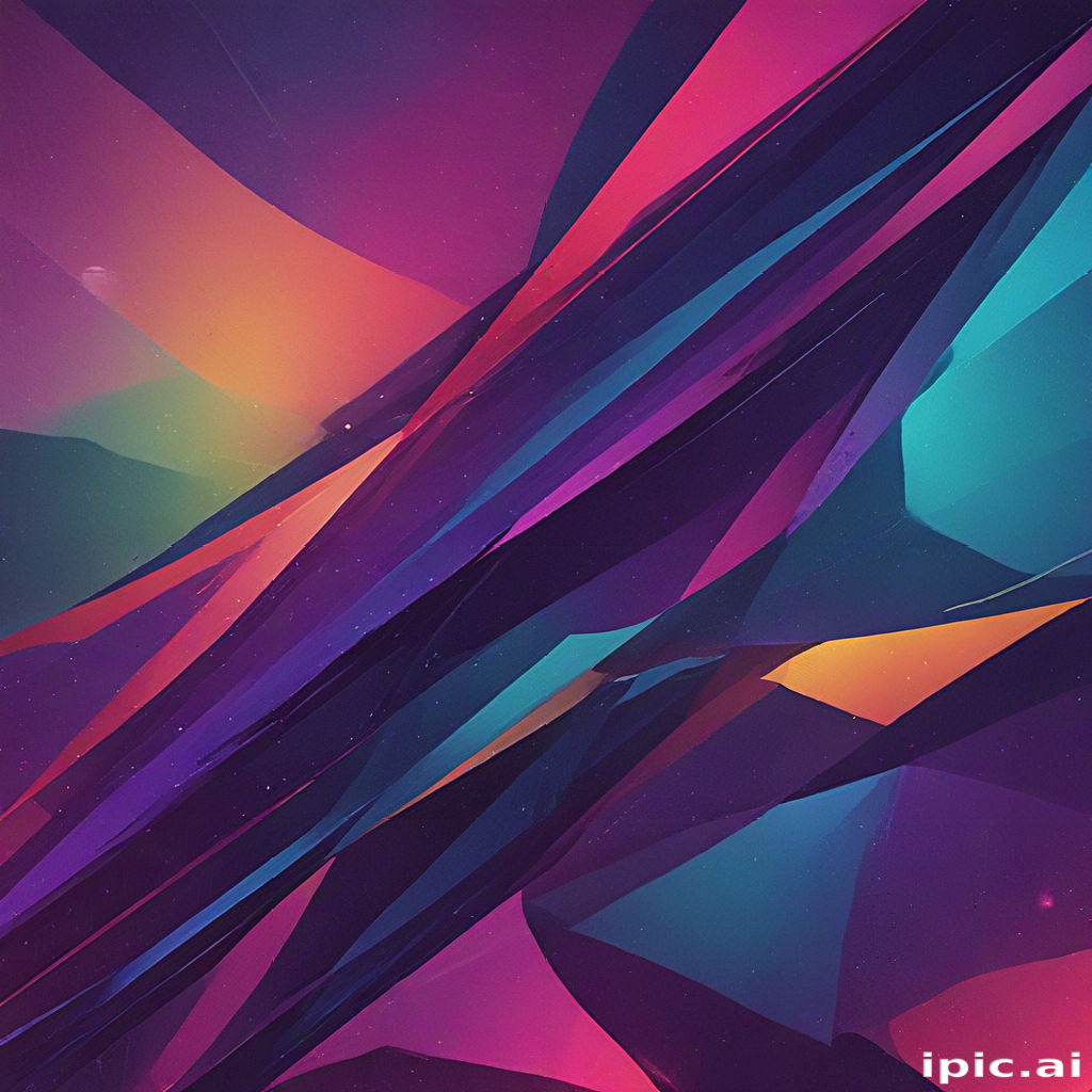 Vibrant Abstract Composition of Colorful Geometric Shapes and Patterns