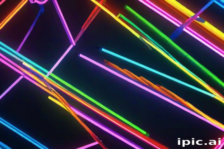 Colorful Neon Lights Creating a Vibrant and Dynamic Abstract Background ...