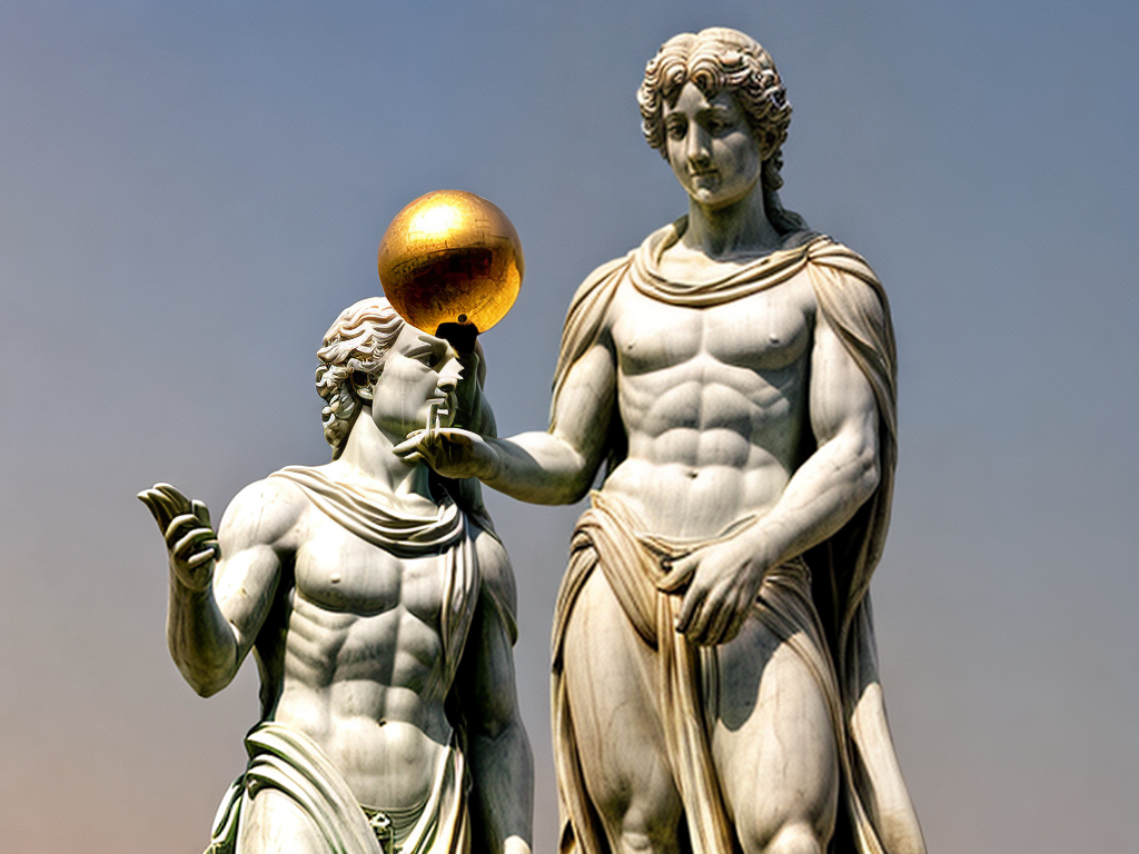 Aoi Todo's marble statue in Renaissance style