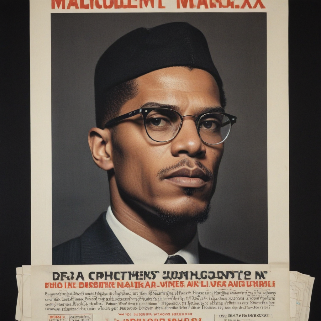 Malcolm x propaganda poster