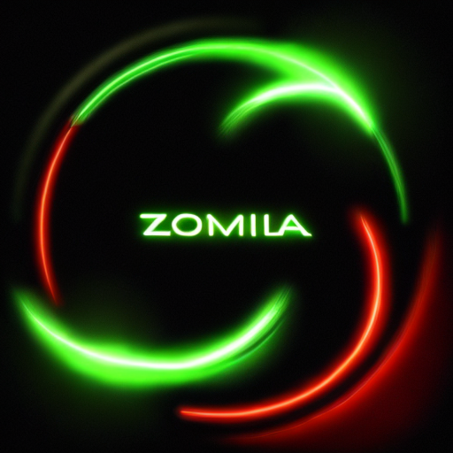 the name Zonia that is glowing green in front of a black background.