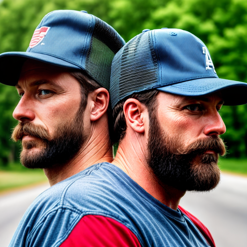 a profile picture of a typical american truckdriver with mustasch no ...