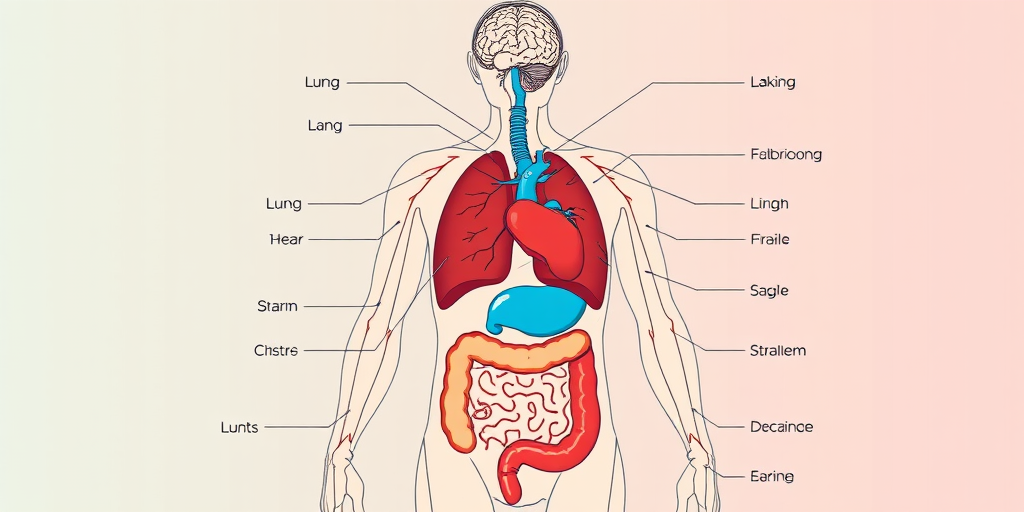 Anatomical Diagram Illustrating the Human Body's Major Organs and Systems