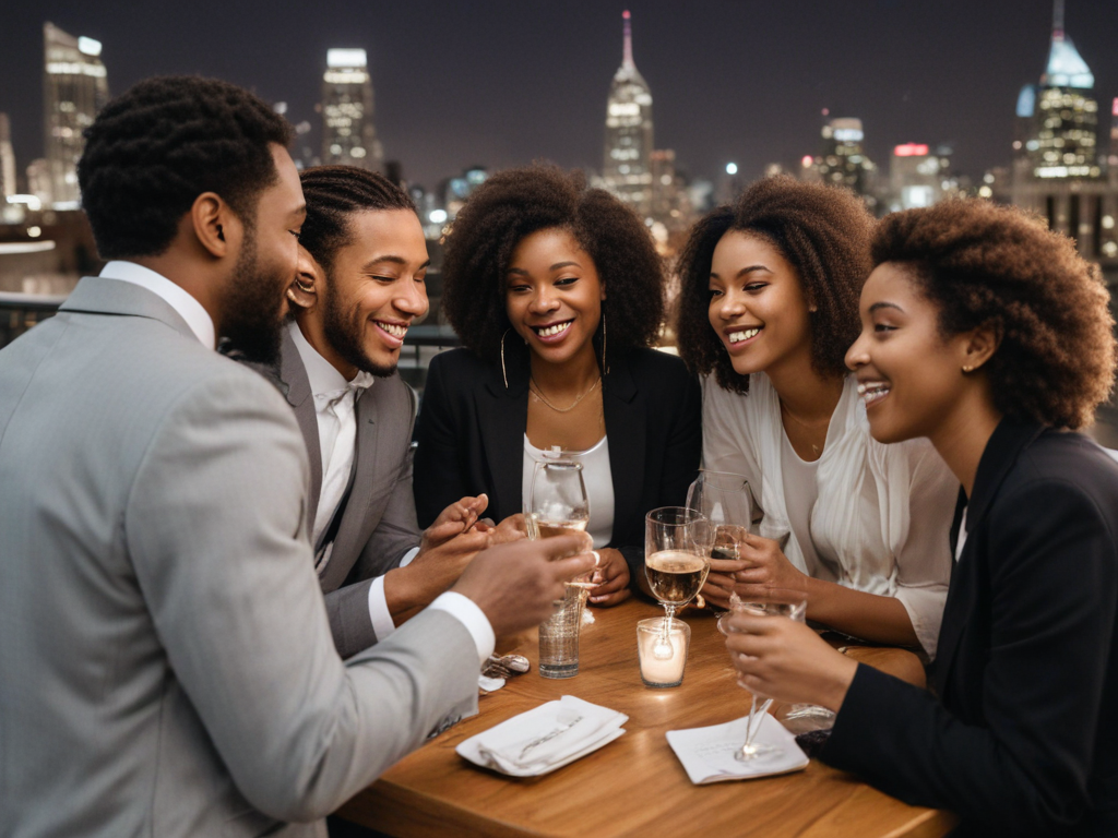 urban Black professionals networking and having a good time with other ...