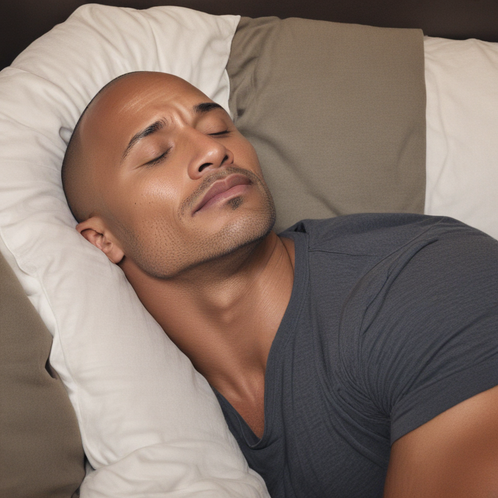Dwayne johnson having a sleep