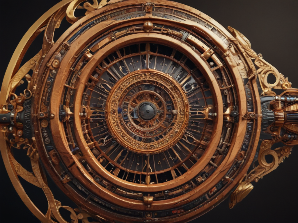 Intricate Steampunk Clockwork Design Featuring Elaborate Gears and ...