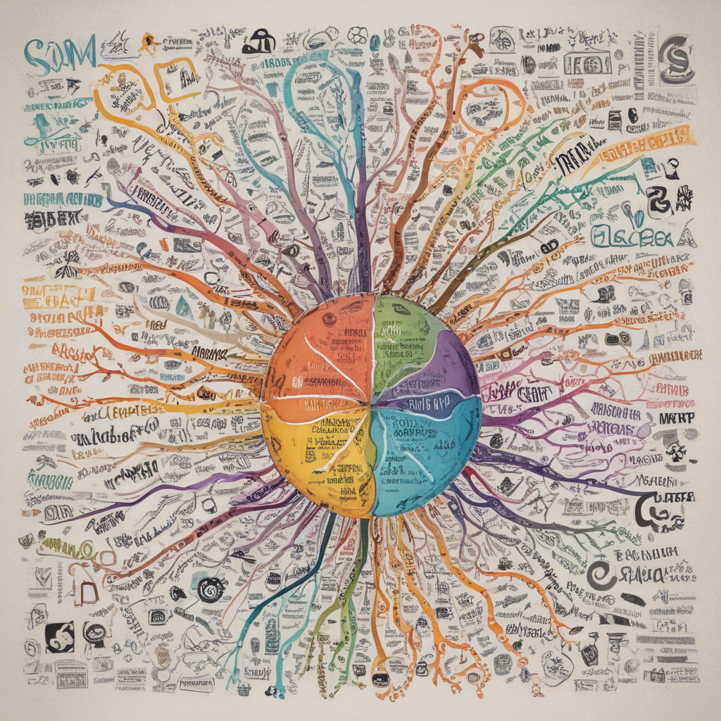 visual culture collage mind map colorful