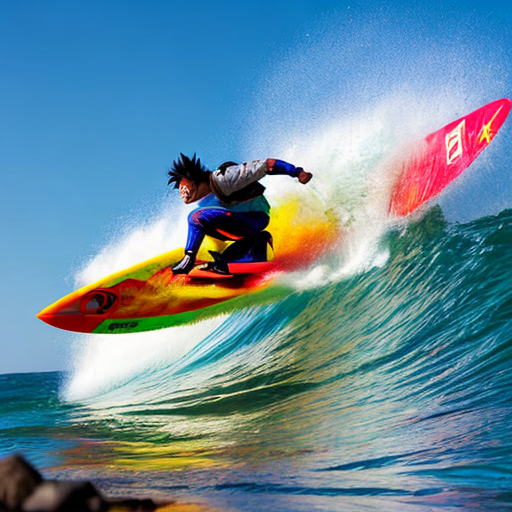 goku surfando