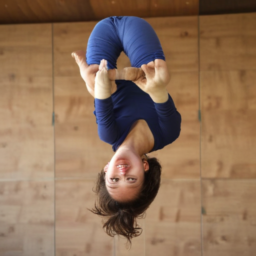woman doing a backflip
