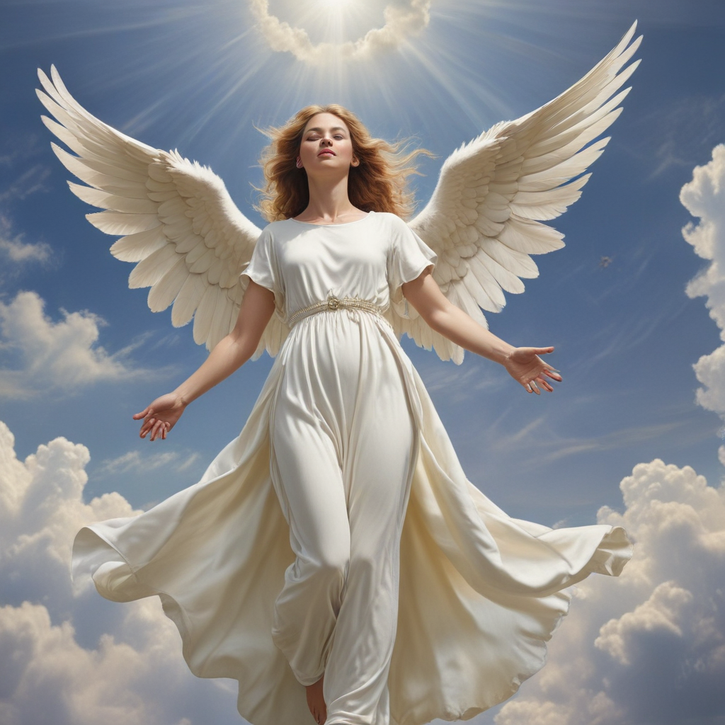 Real angels in heaven