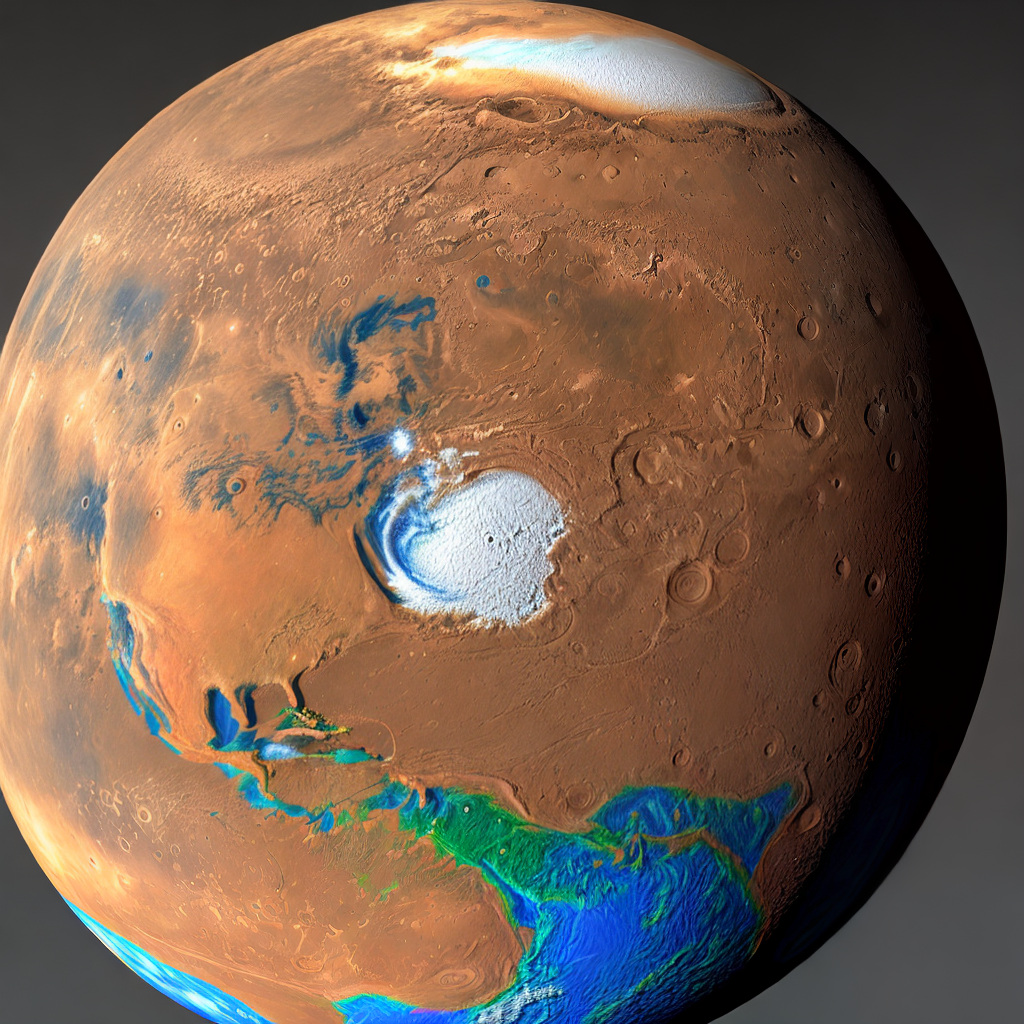 mars and earth 3d model