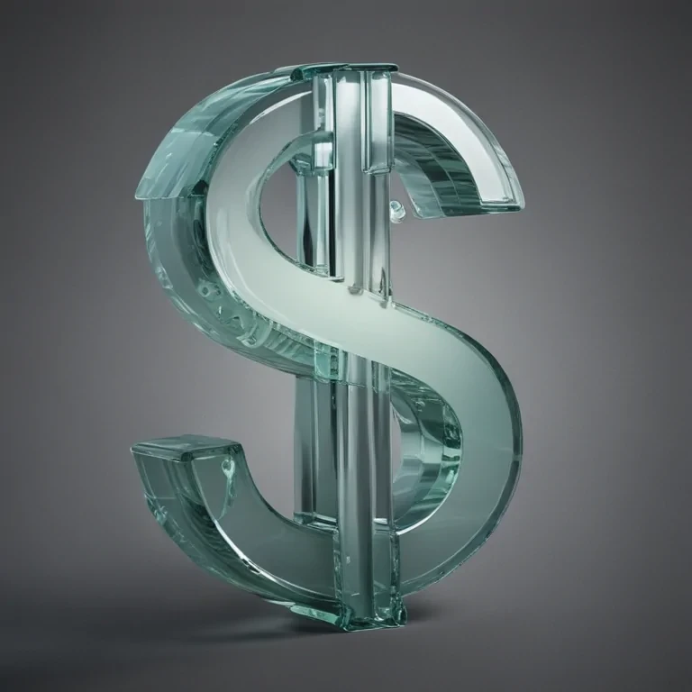 Elegant Glass Dollar Sign Symbolizing Wealth and Financial Prosperity ...