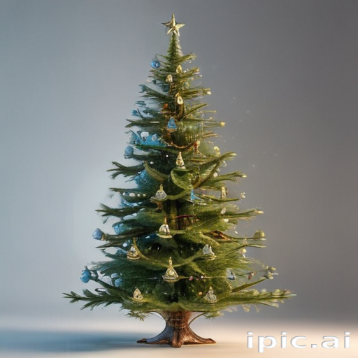 A Beautifully Decorated Christmas Tree Sparkling with Ornaments and Lights