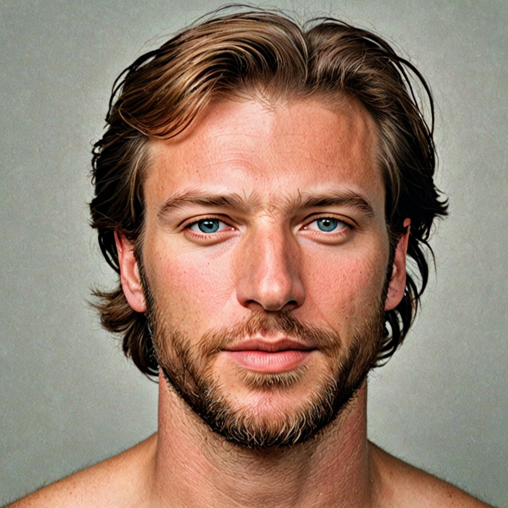 Hyper realistic photo album photo of man (Caucasian)