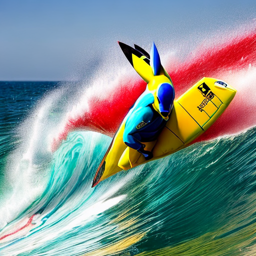 pikachu surfing
