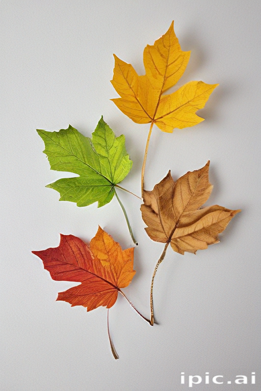 Colorful Autumn Leaves Displaying Nature's Beautiful Change of Seasons
